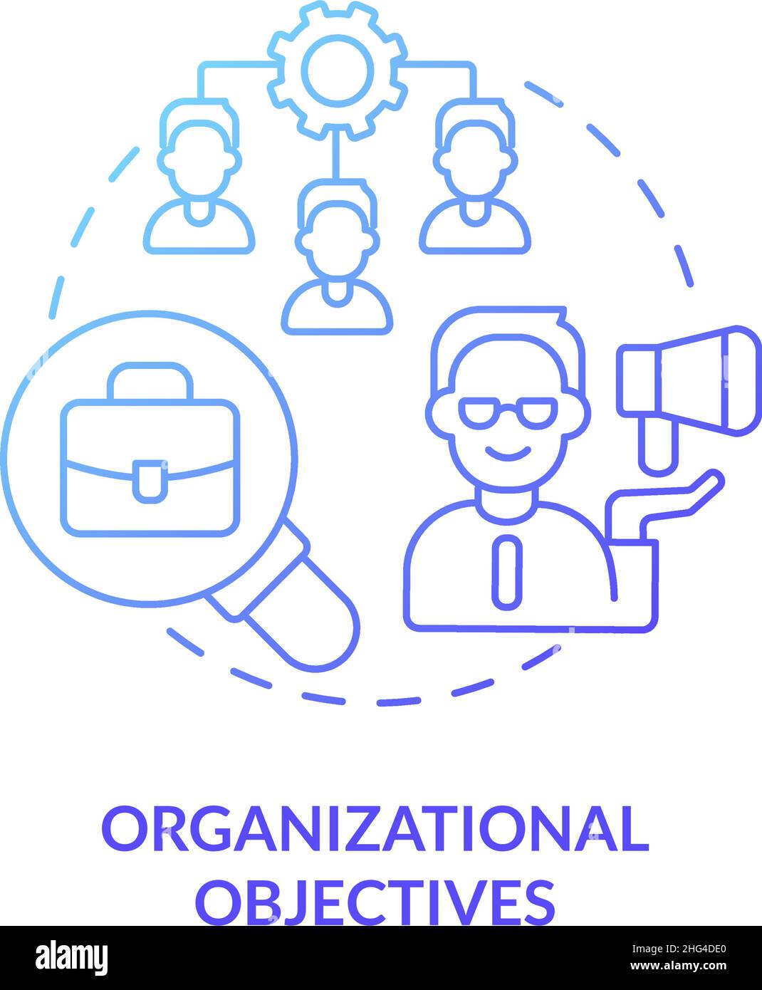 Organizational objectives blue gradient concept icon Stock Vector Image & Art - Alamy