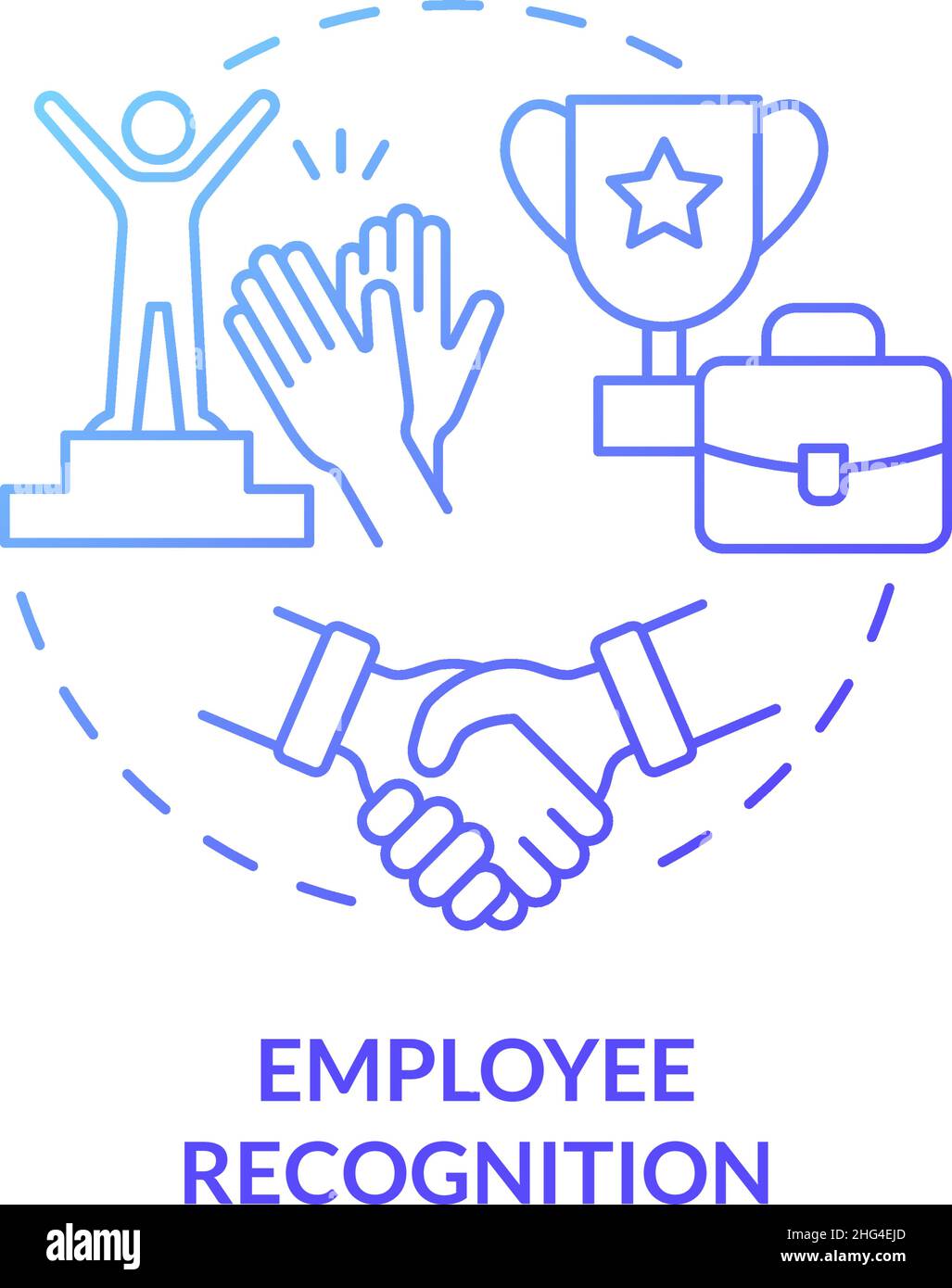 Employee recognition blue gradient concept icon Stock Vector Image ... Employee recognition blue gradient concept icon Stock Vector Image ...