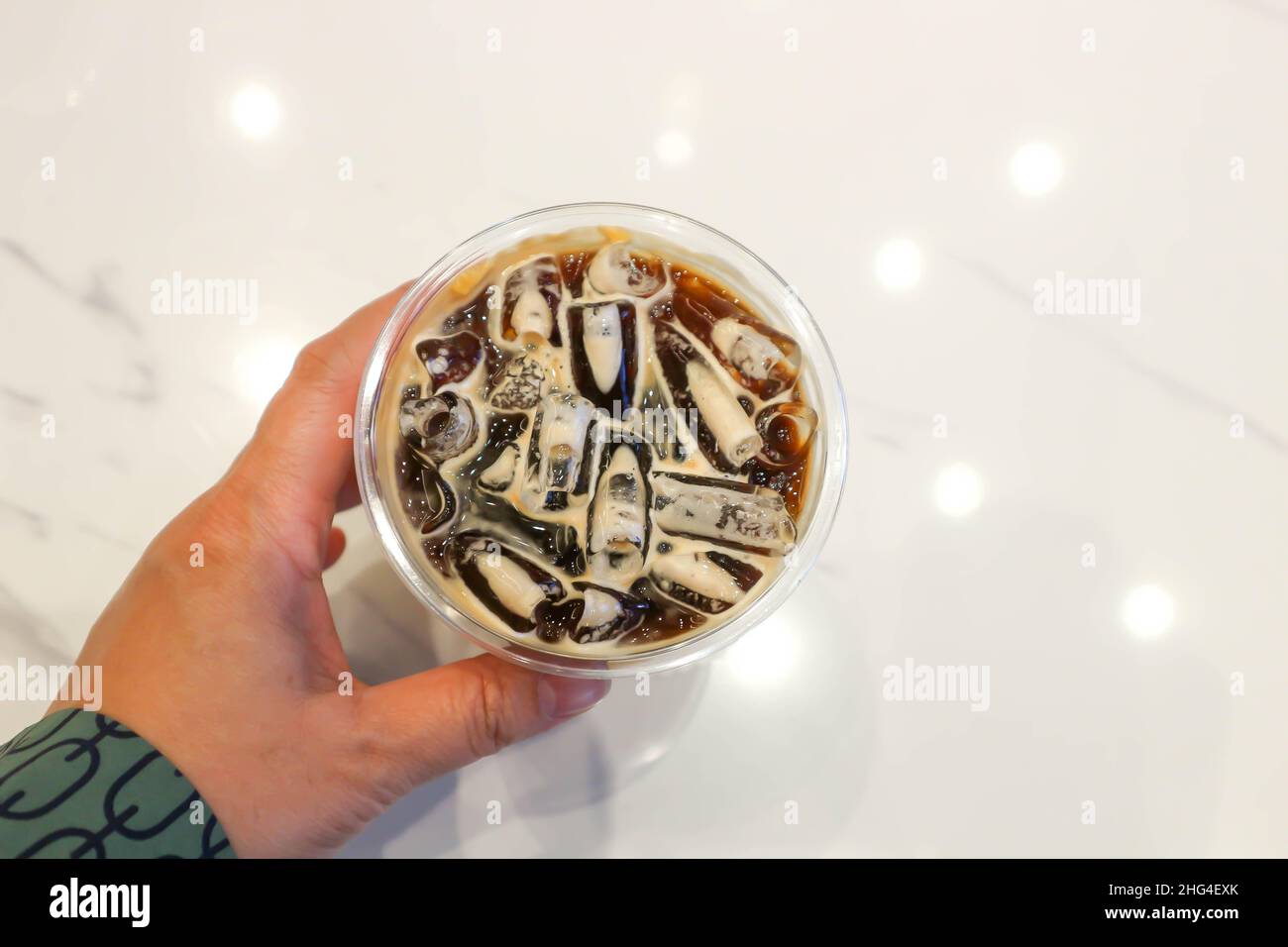 americano coffee or cold americano, cold brew or black coffee for serve ...