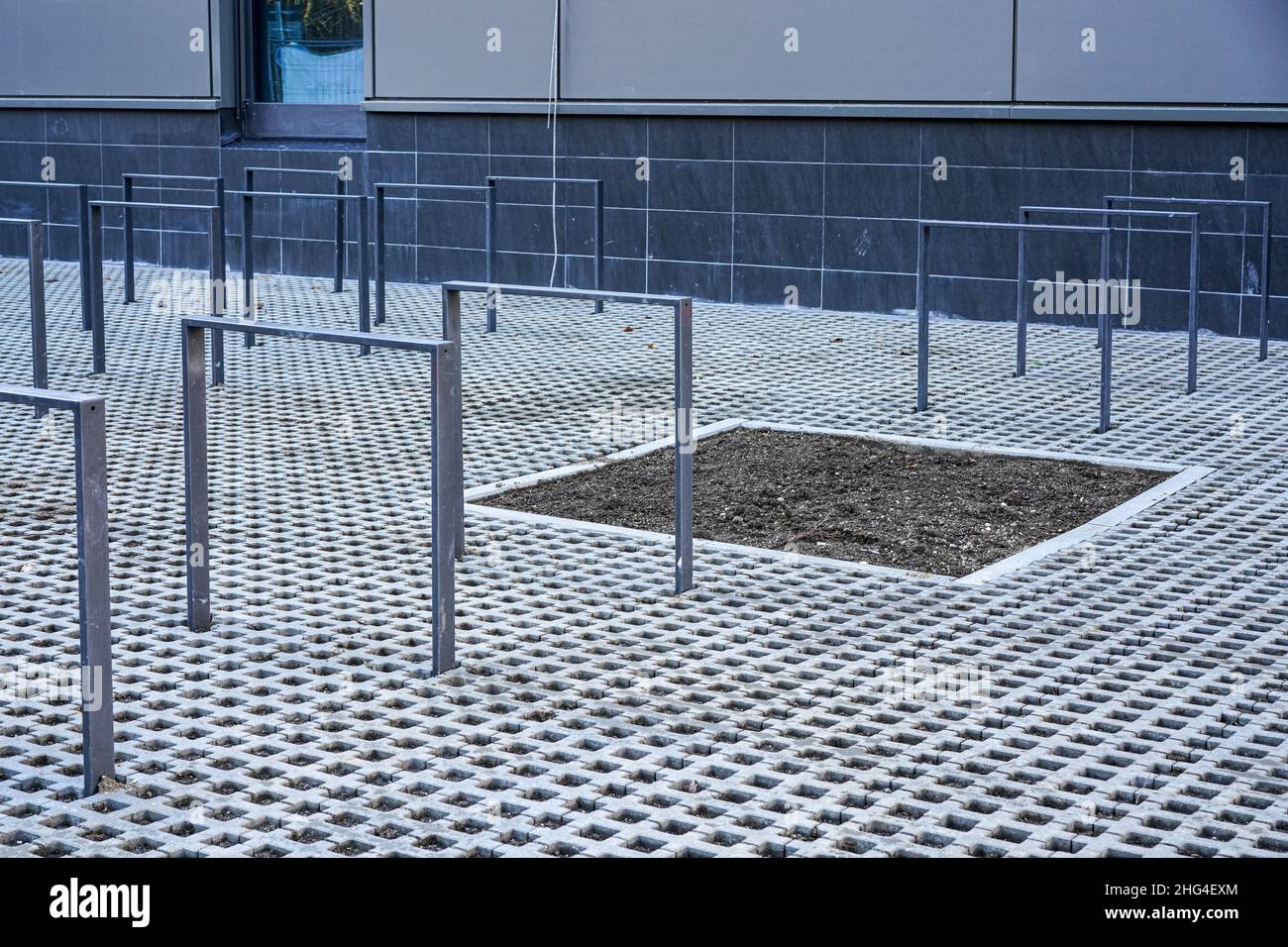 Empty bicycle racks hi-res stock photography and images - Alamy