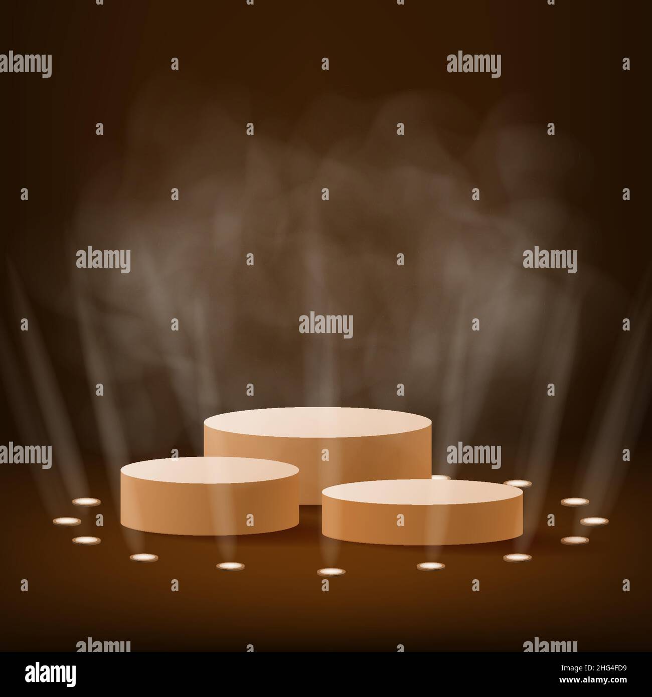 Podium stage with rays of spotlights for Award ceremony Winner with ...