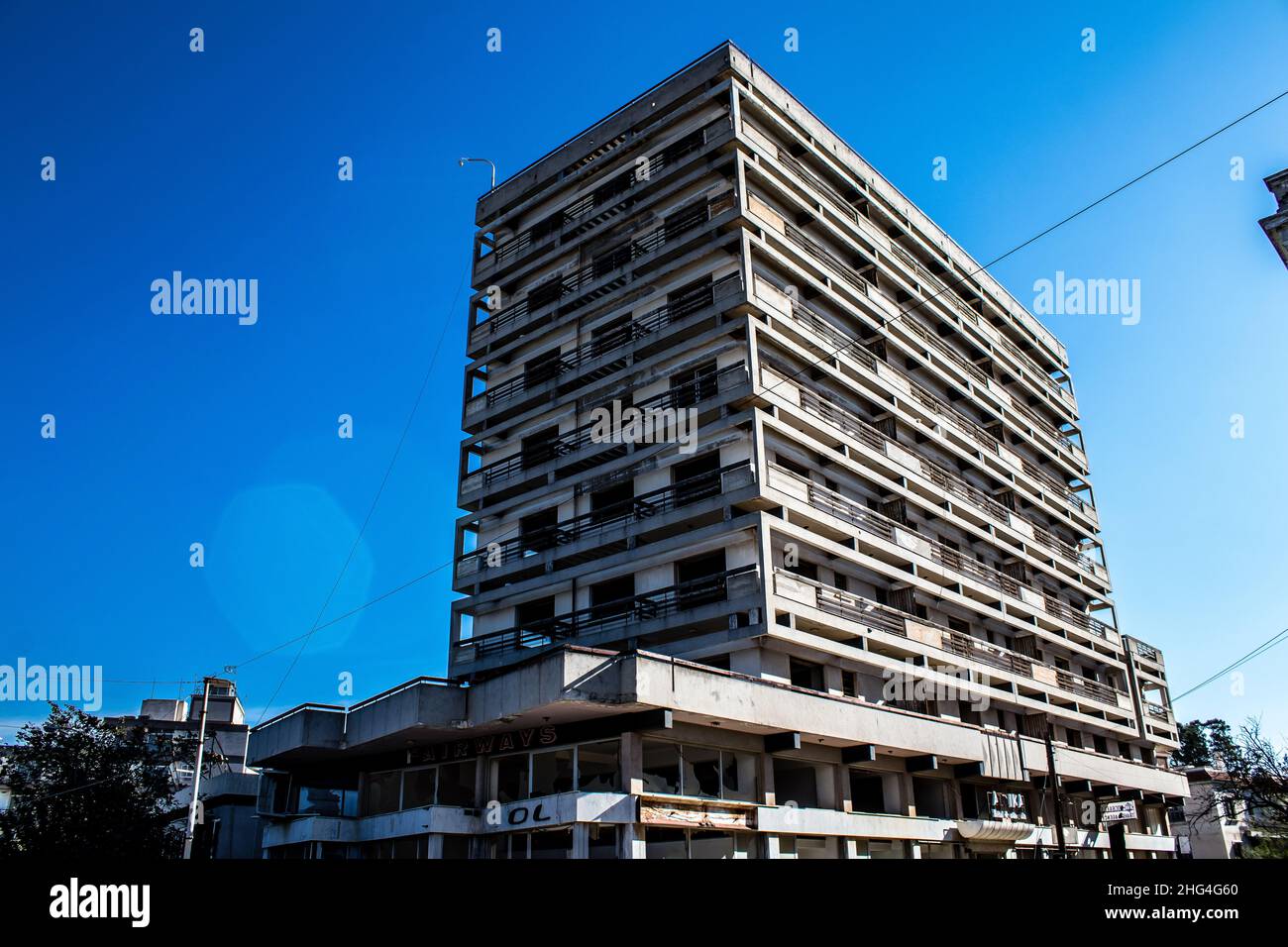 Varosha, Northern Cyprus - January 04, 2022 Cityscape of Varosha, a ...