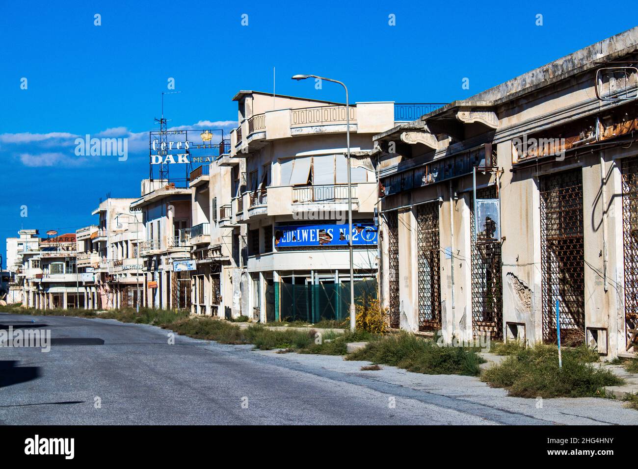 Varosha, Northern Cyprus - January 04, 2022 Cityscape of Varosha, a ...