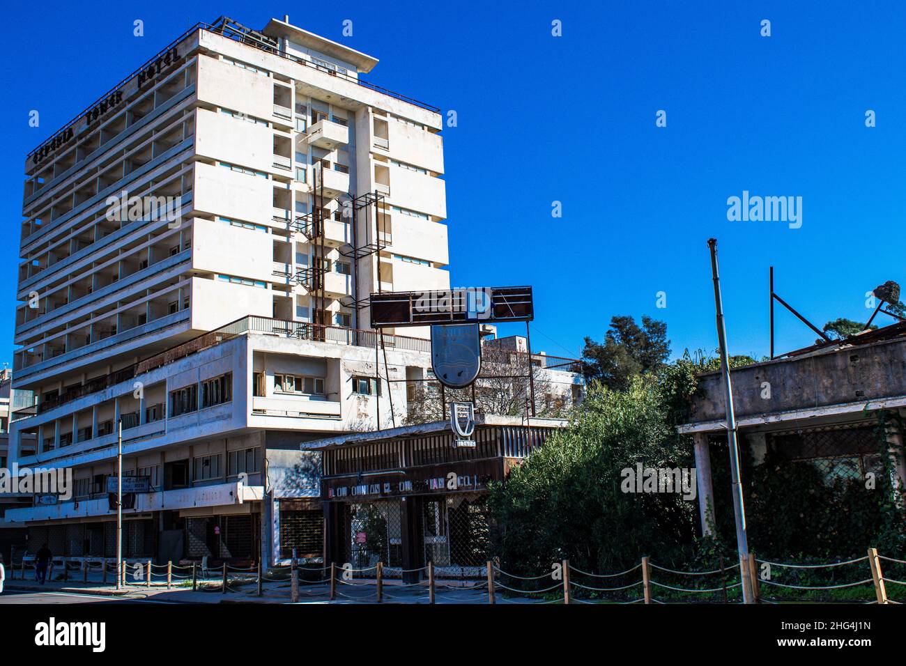 Varosha, Northern Cyprus - January 04, 2022 Cityscape of Varosha, a ...