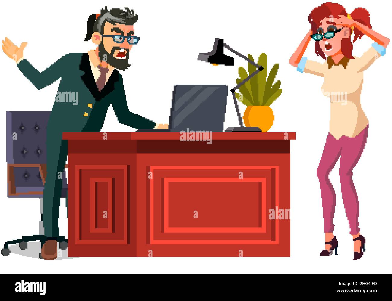 Office meeting conflict argument Cut Out Stock Images & Pictures - Alamy
