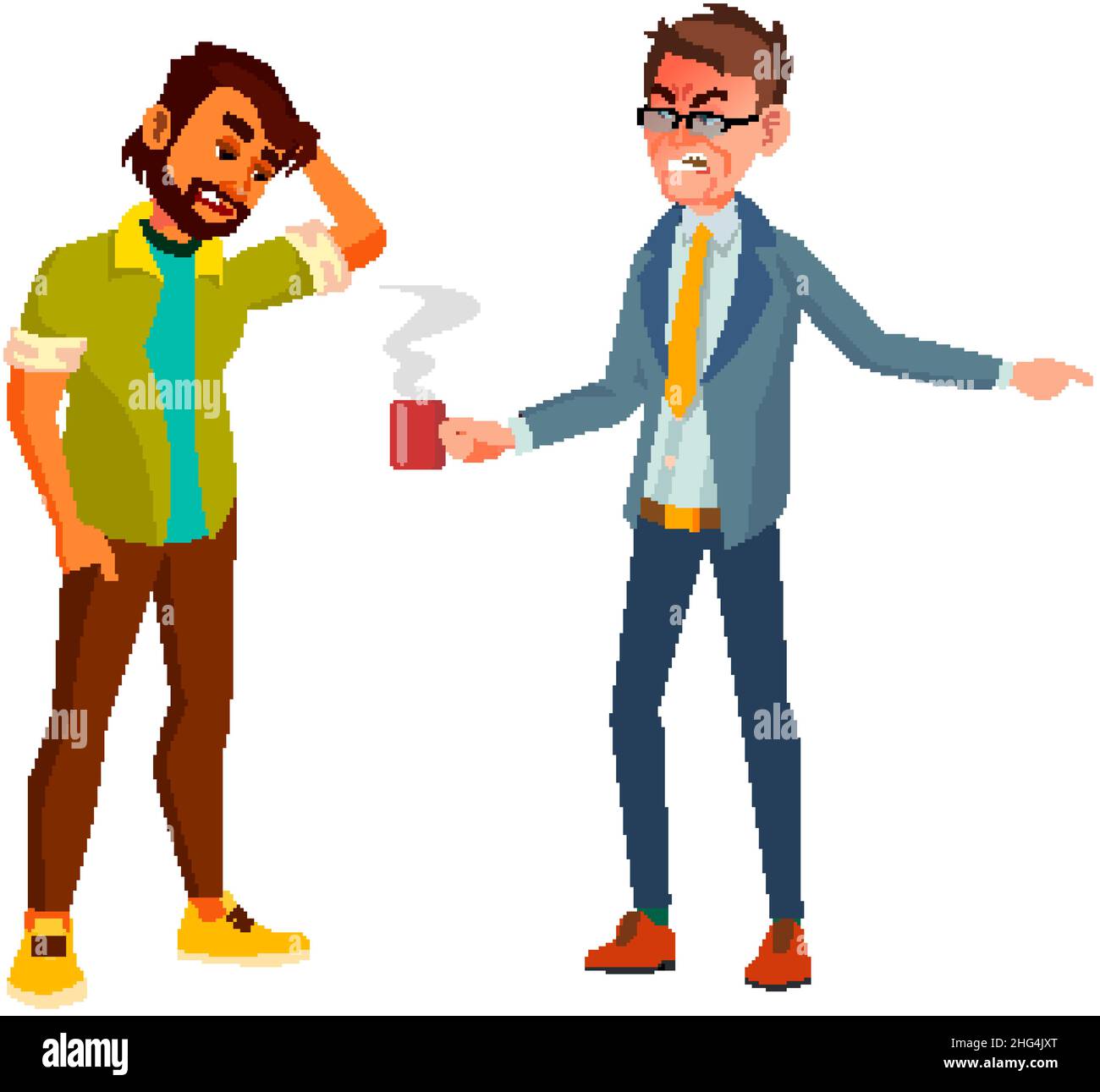 Business people man aggression vector Stock Vector Image & Art - Alamy