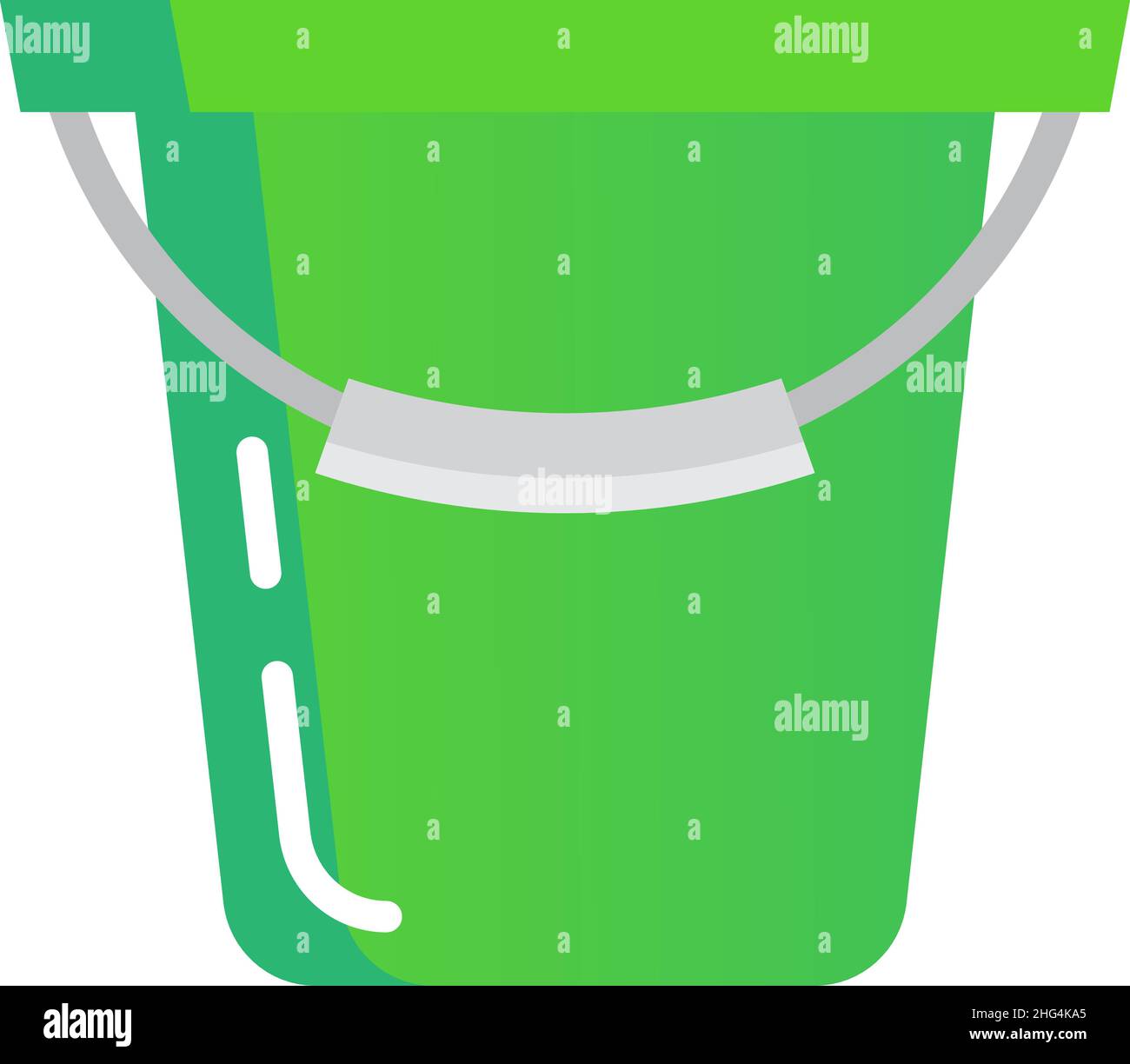 Bucket vector flat icon plastic pail isolated Stock Vector Image & Art ...
