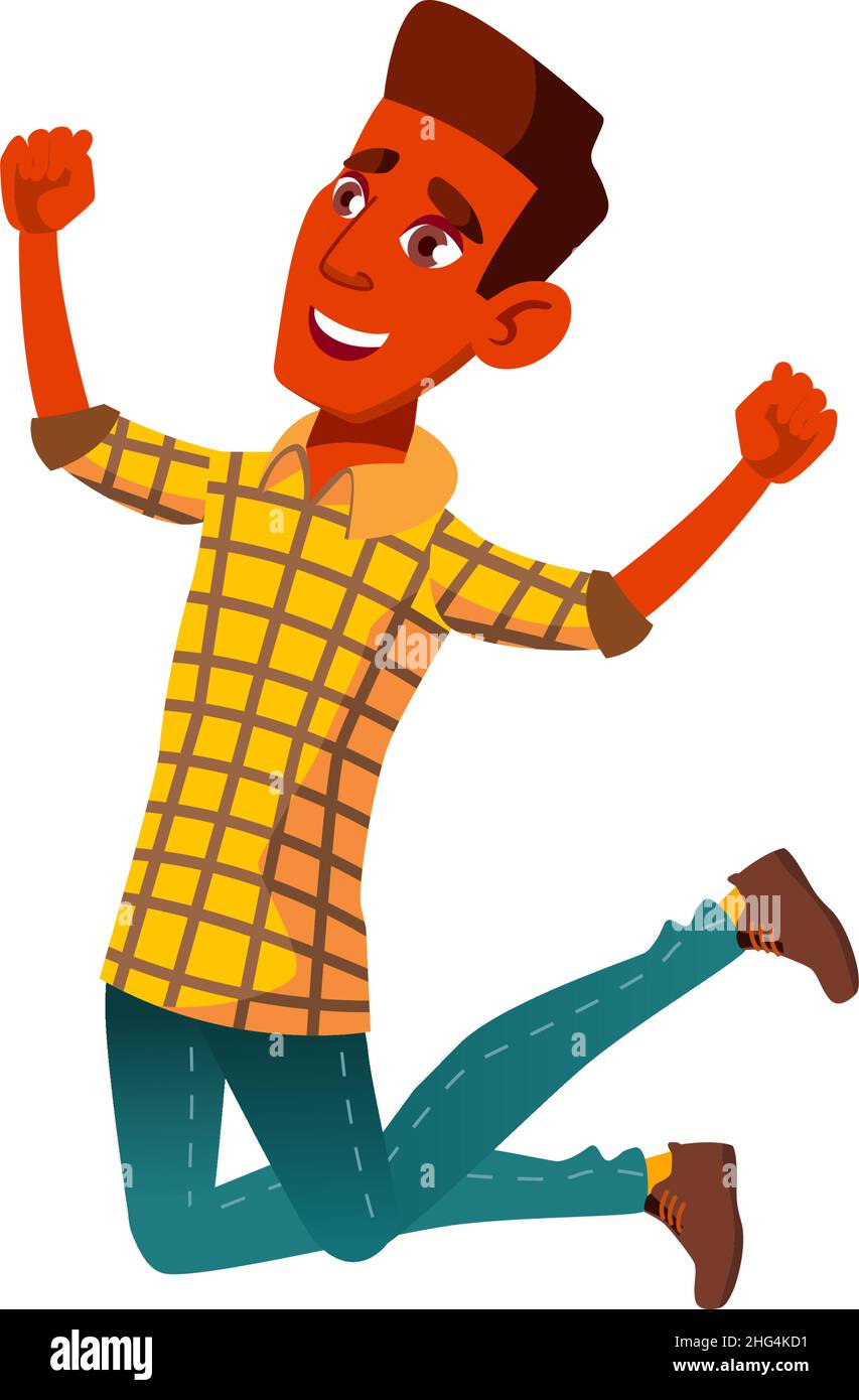 jumping teen boy vector Stock Vector Image & Art - Alamy