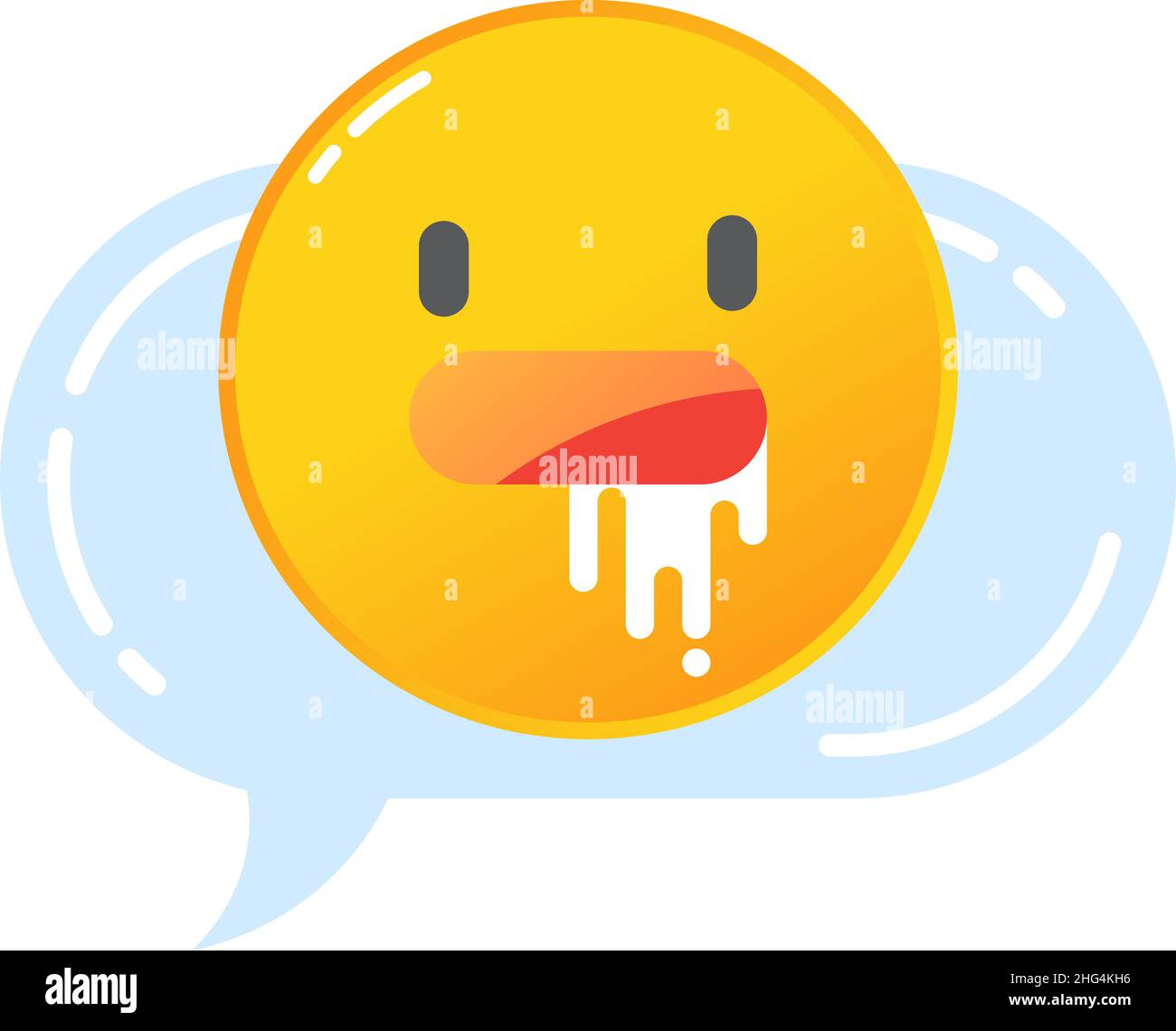 Yummy vector, tasty icon, emoji face isolated Stock Vector Image & Art ...