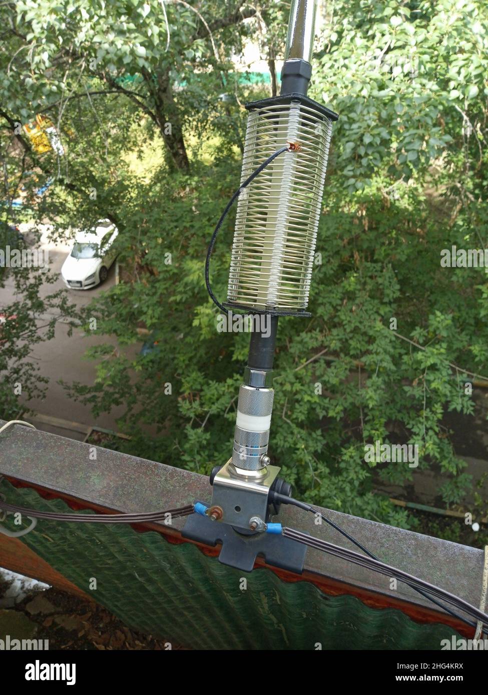 summer in city yard at cloudy day Stock Photo - Alamy