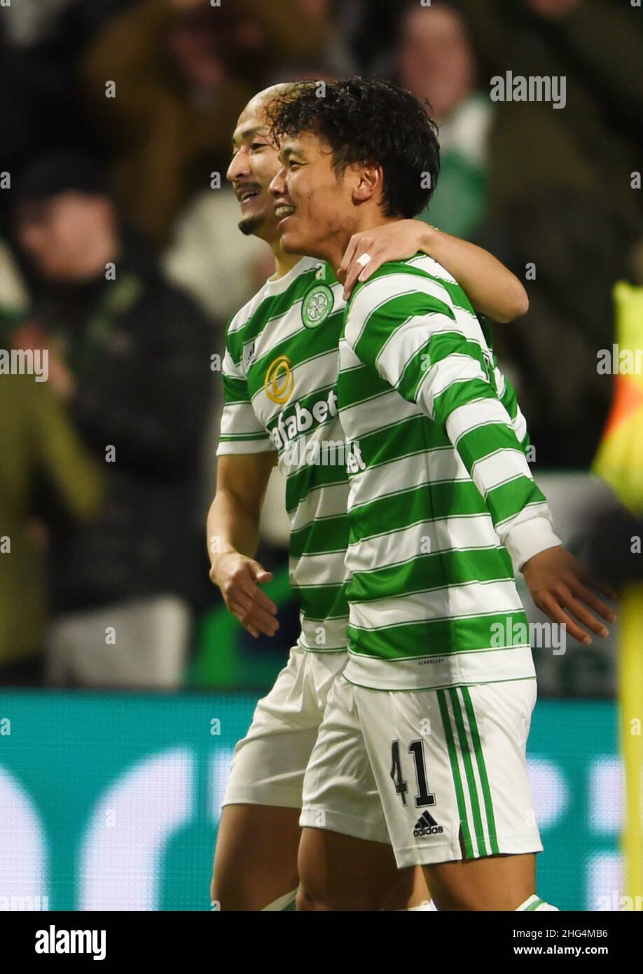 Glasgow, Scotland, 17th January 2022. Daizen Maeda and Reo Hatate ...