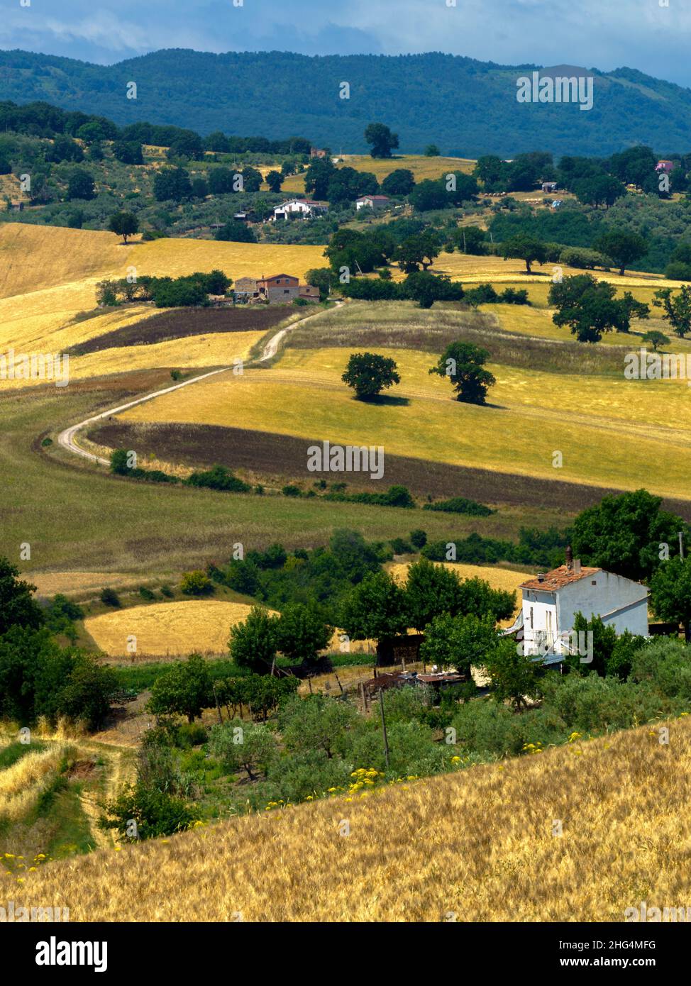 Landscape in Campobasso province, Molise, Italy, along the road to ...