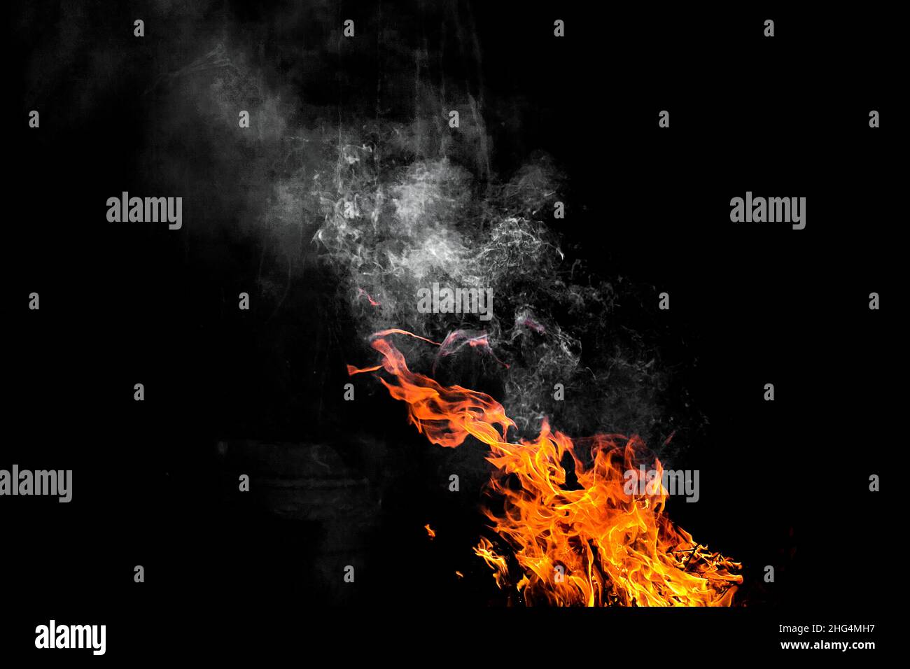 Fire and smoke Stock Photo - Alamy