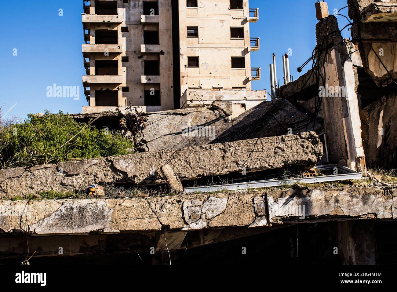 Varosha, Northern Cyprus - January 04, 2022 Cityscape of Varosha, a ...