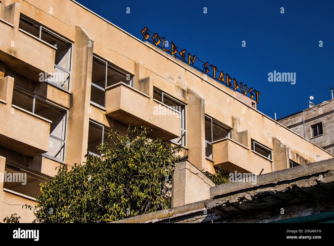 Varosha, Northern Cyprus - January 04, 2022 Cityscape of Varosha, a ...