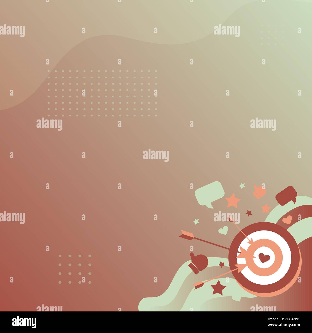 Presenting Message Hitting Target Concept, Abstract Announcing Goal ...