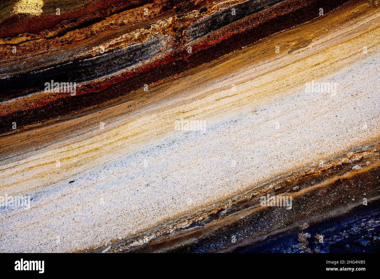 Detail of phonolitic and basaltic layers and eructive products caused ...