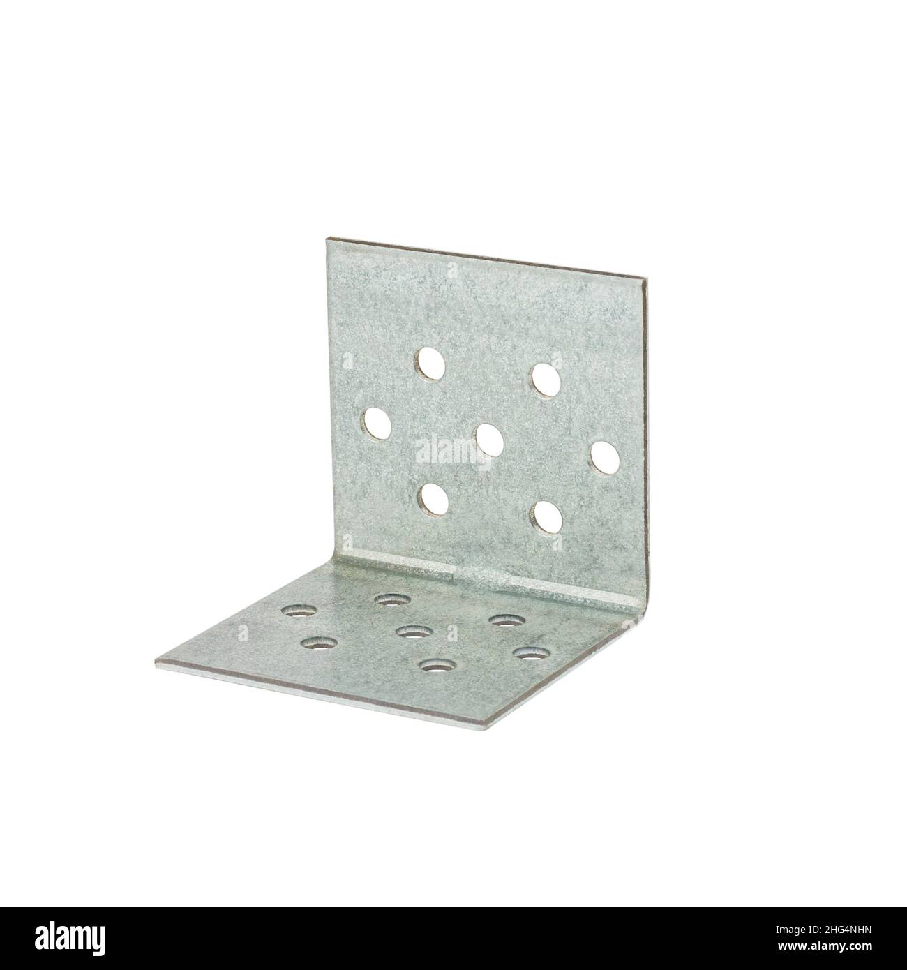 the steel corner for mounting is isolated on a white background Stock ...