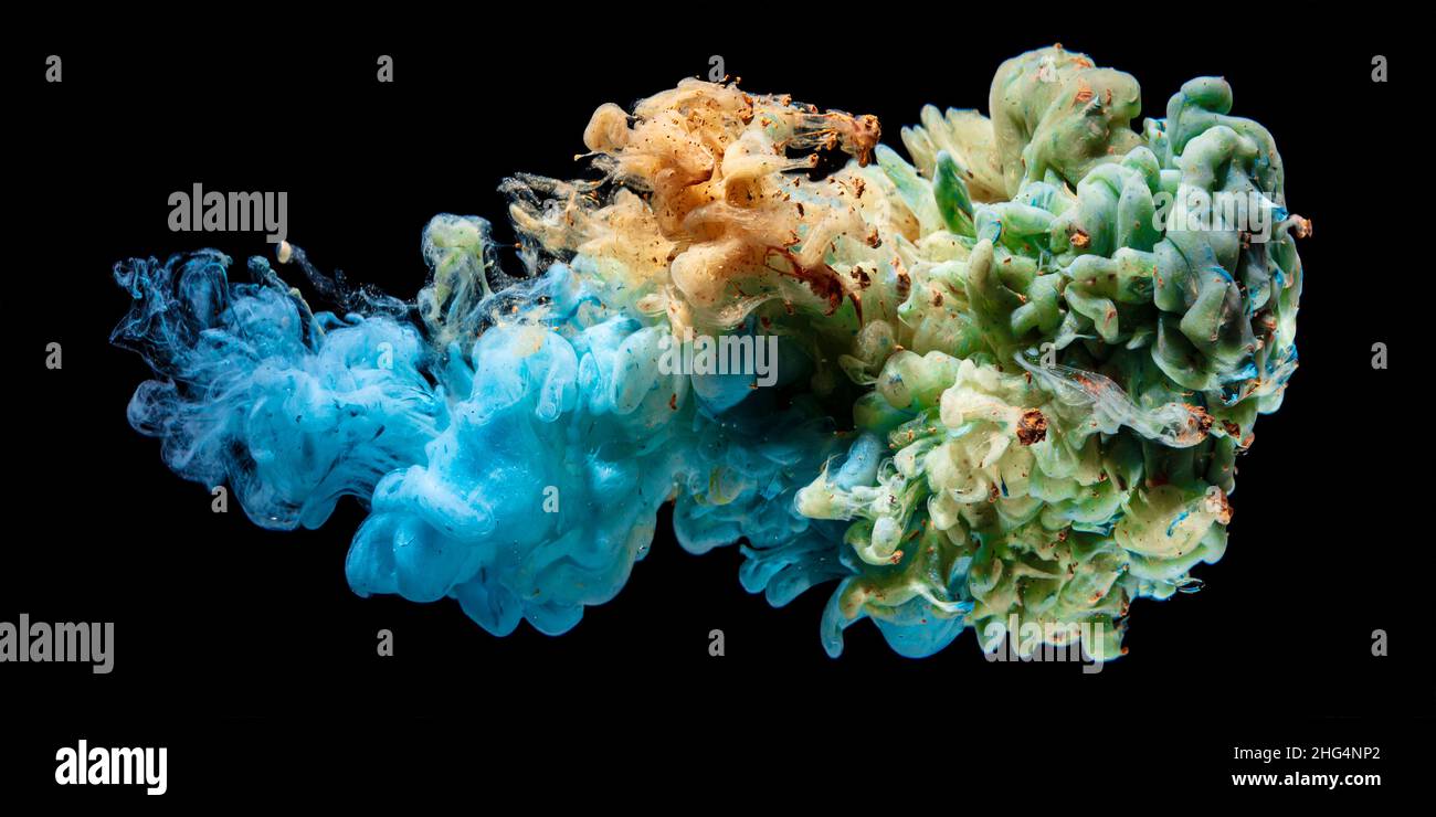 cloud of different colors on black Stock Photo - Alamy
