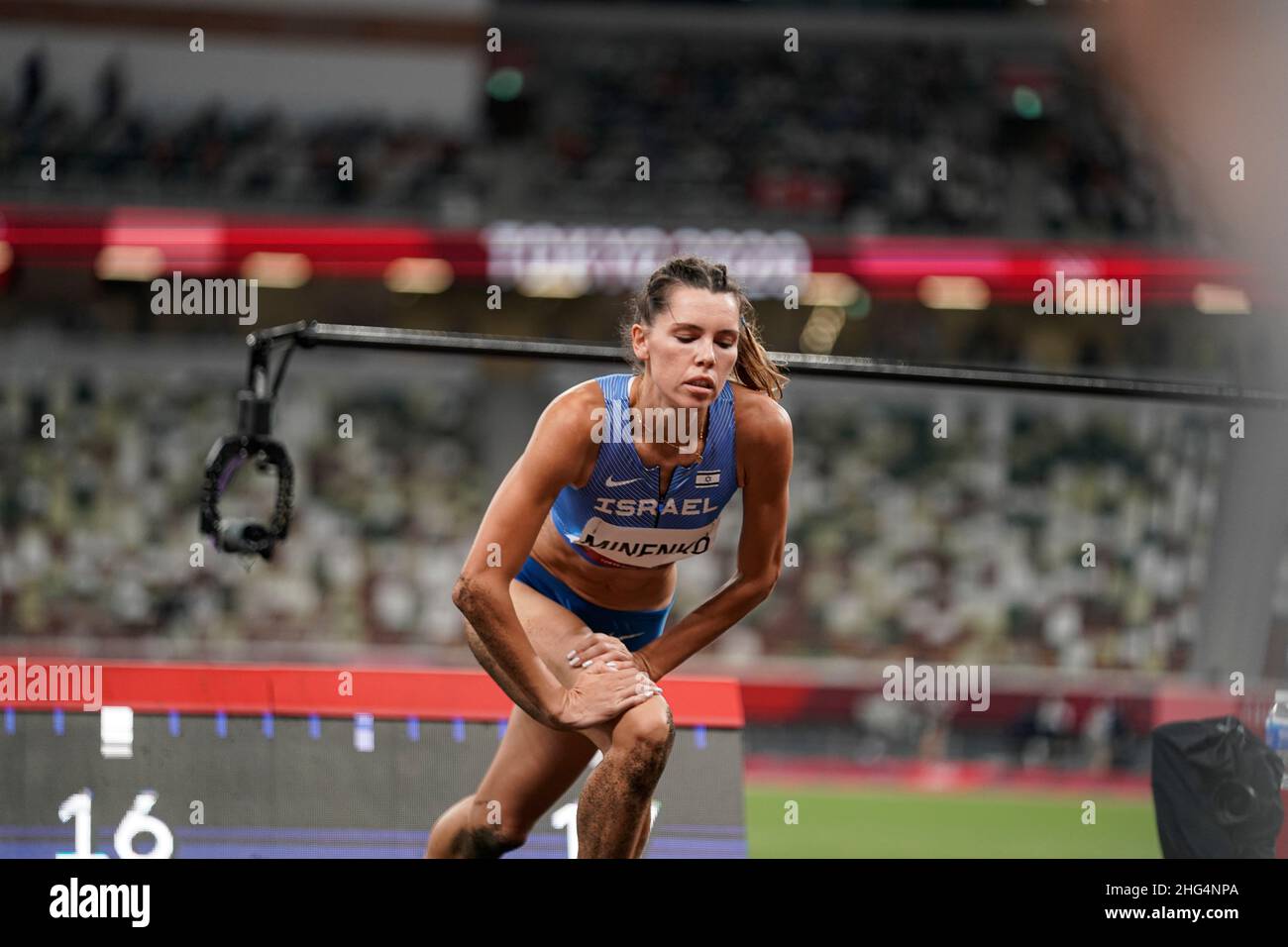 Hanna Minenko competing in the Triple Jump at the 2020 Tokyo Olympics Stock Photo - Alamy
