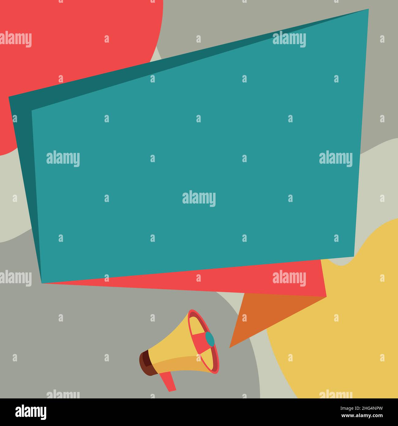 Megaphone Drawing Speaking To Chat Box Making Announcement Stock Vector ...