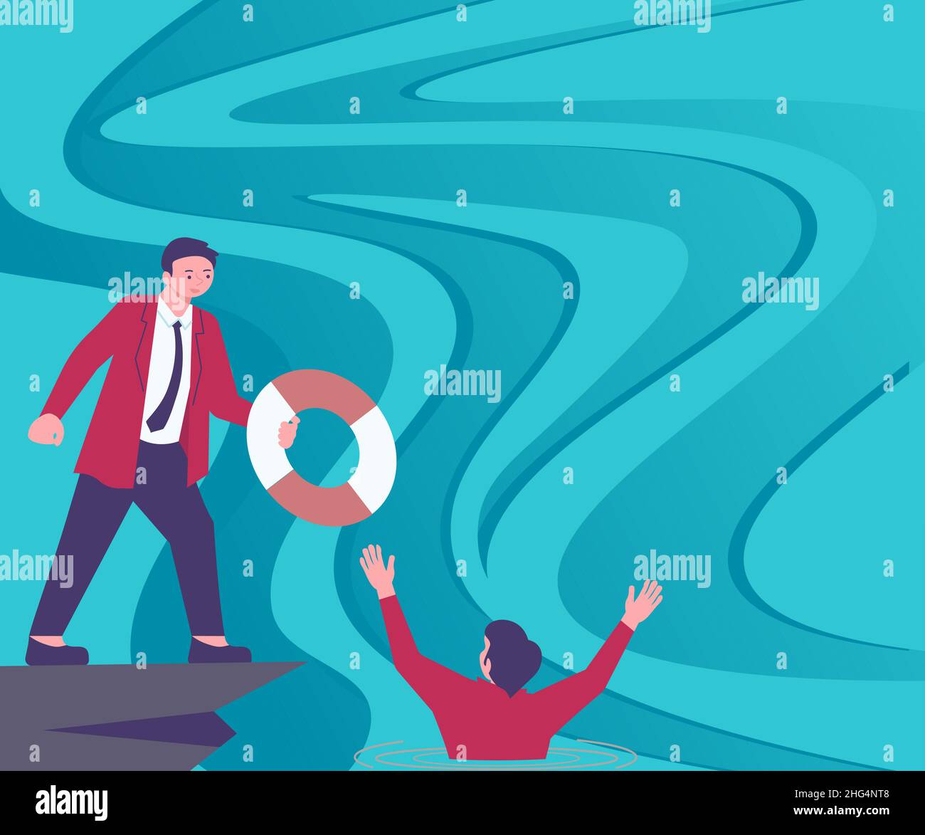 Women helping colleague Stock Vector Images - Alamy