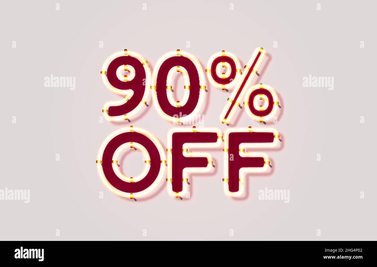 90 off sale banner sign board hi-res stock photography and images - Alamy