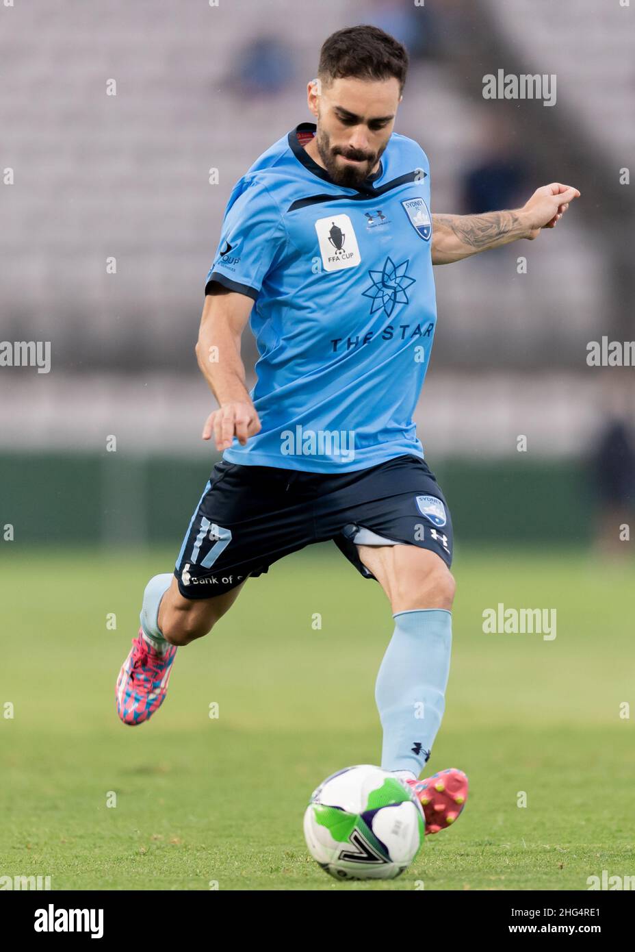 Anthony Caceres (17) of Sydney FC in action during the FFA Cup 2021 ...