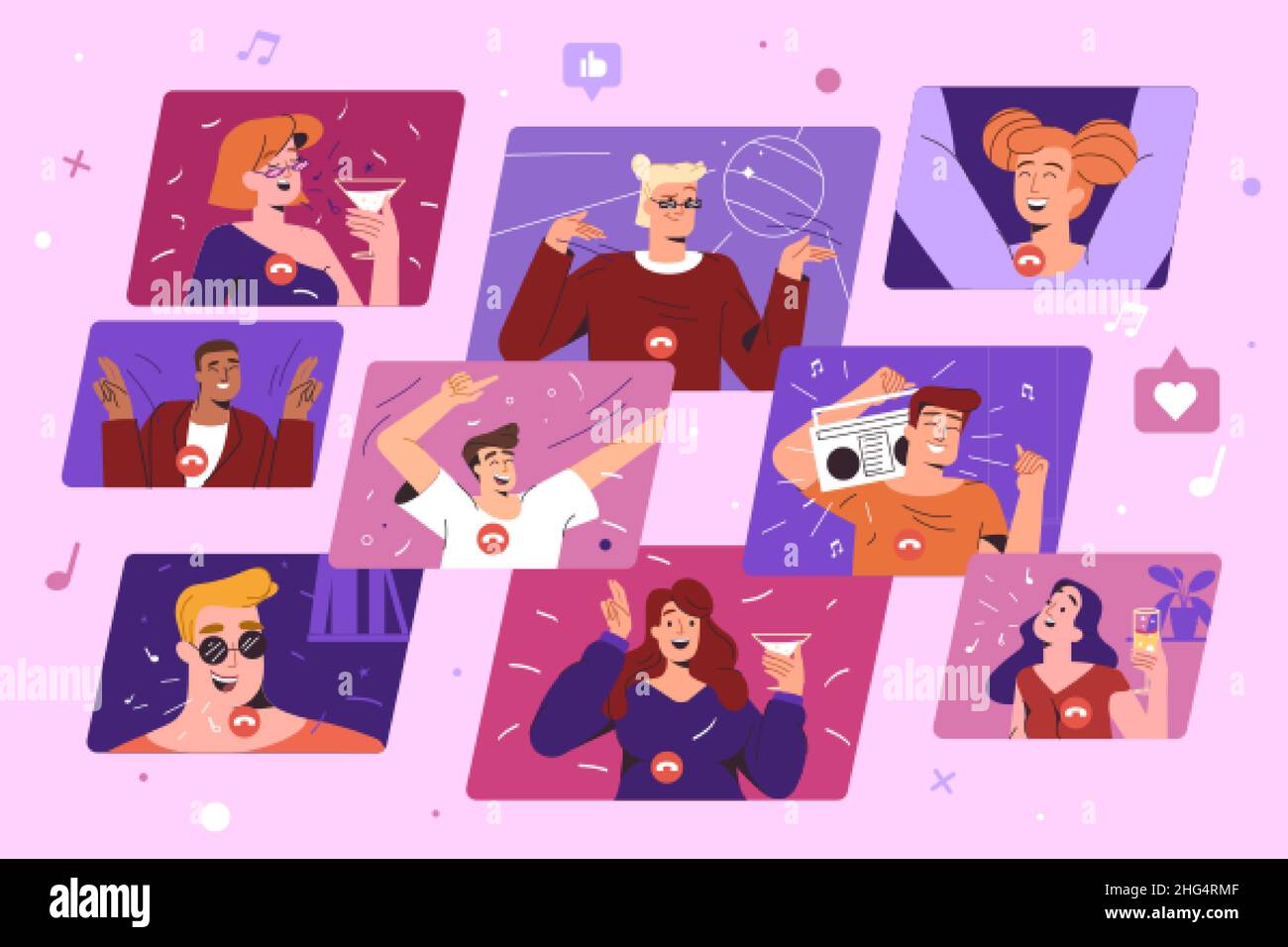 Virtual dance party hi-res stock photography and images - Alamy