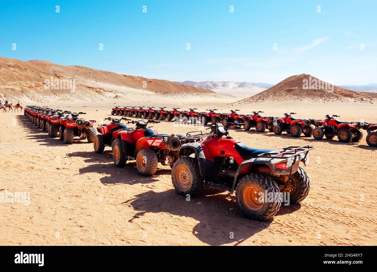 ATV quad bikes for safari in desert. Egypt Stock Photo - Alamy