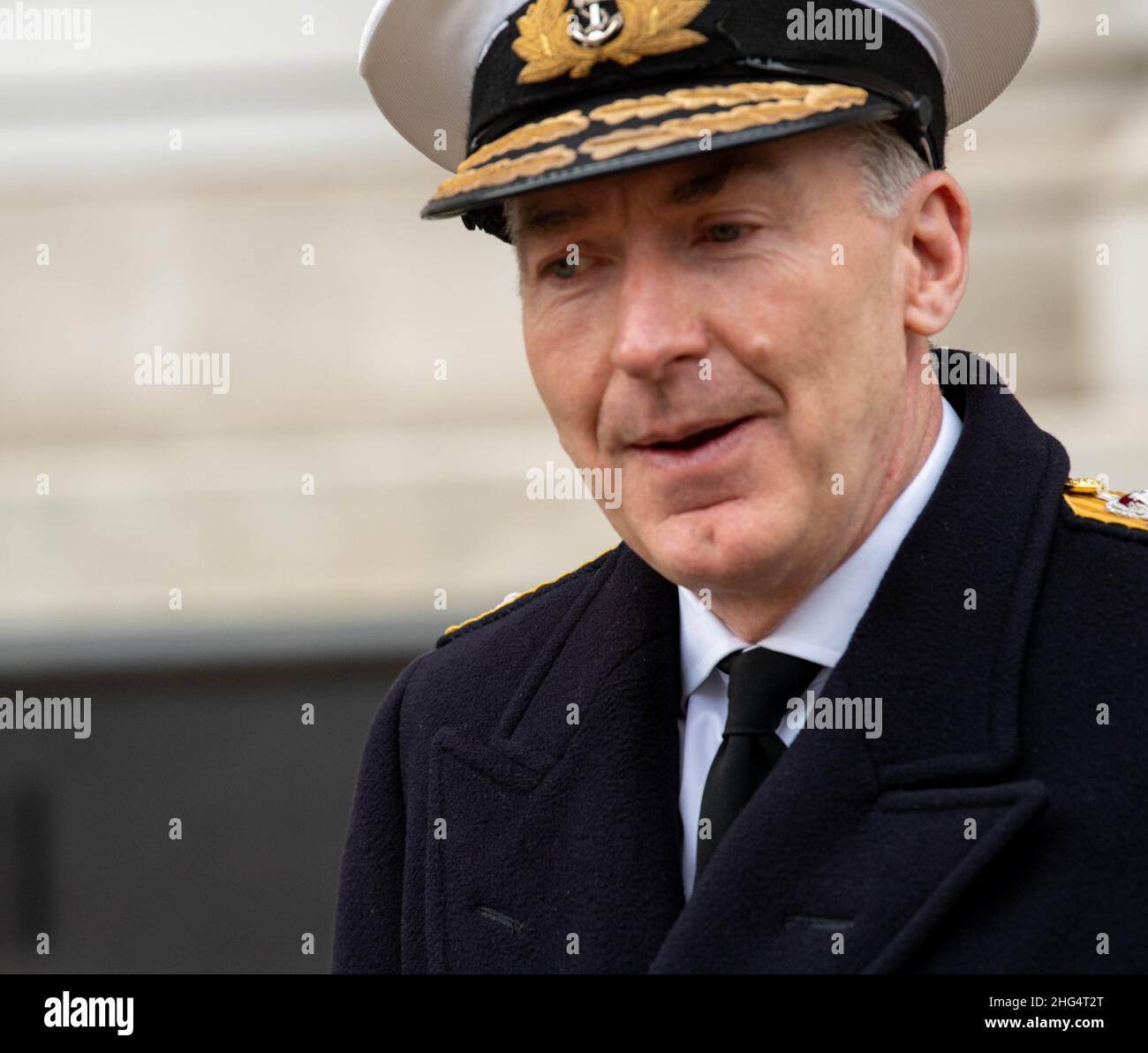 London, UK. 18th Jan, 2022. Chief of the Defence Staff Admiral Sir Tony ...