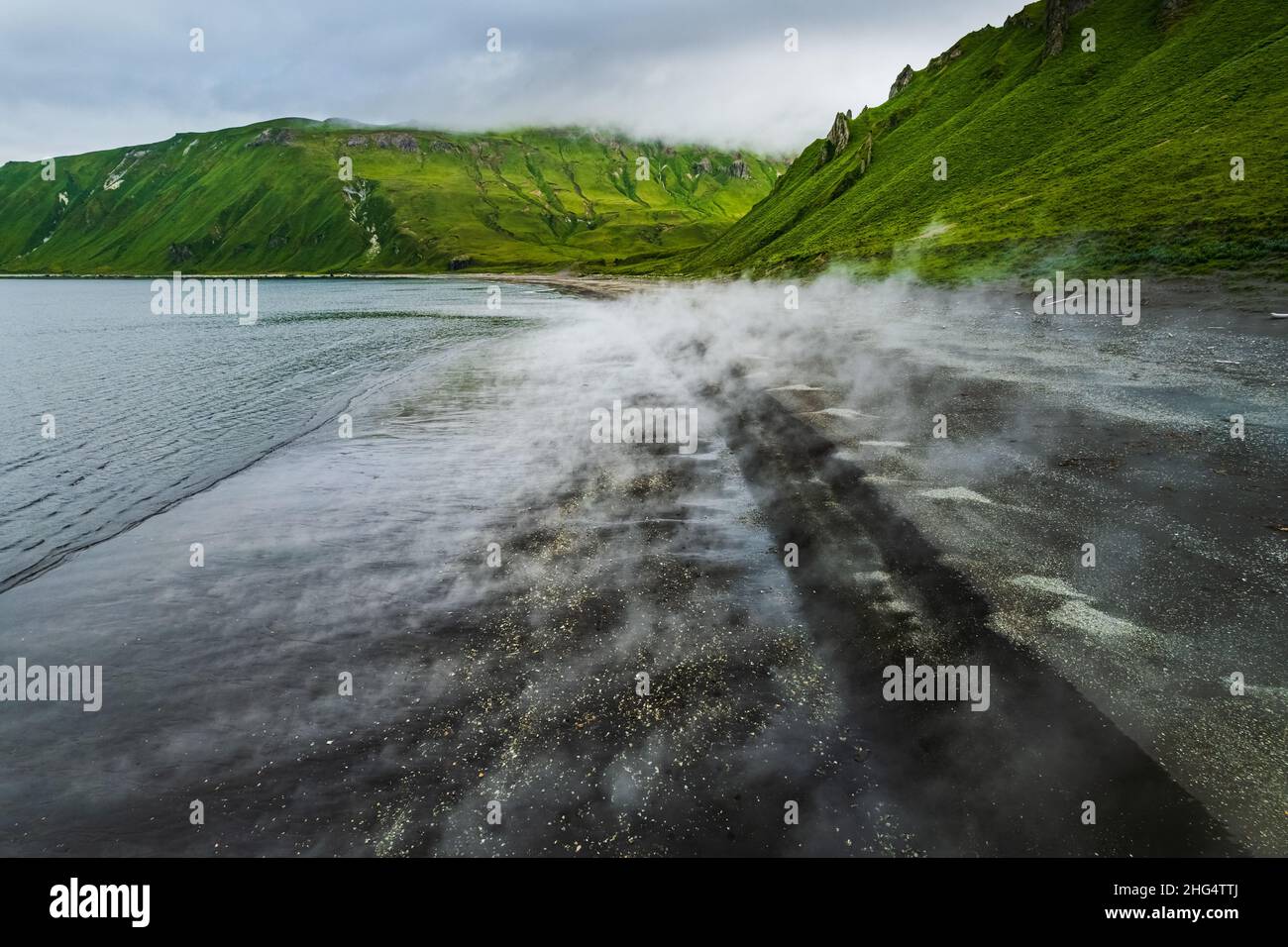 Hot Spring Cove at Umnak, Aleutian Islands, Alaska Stock Photo - Alamy