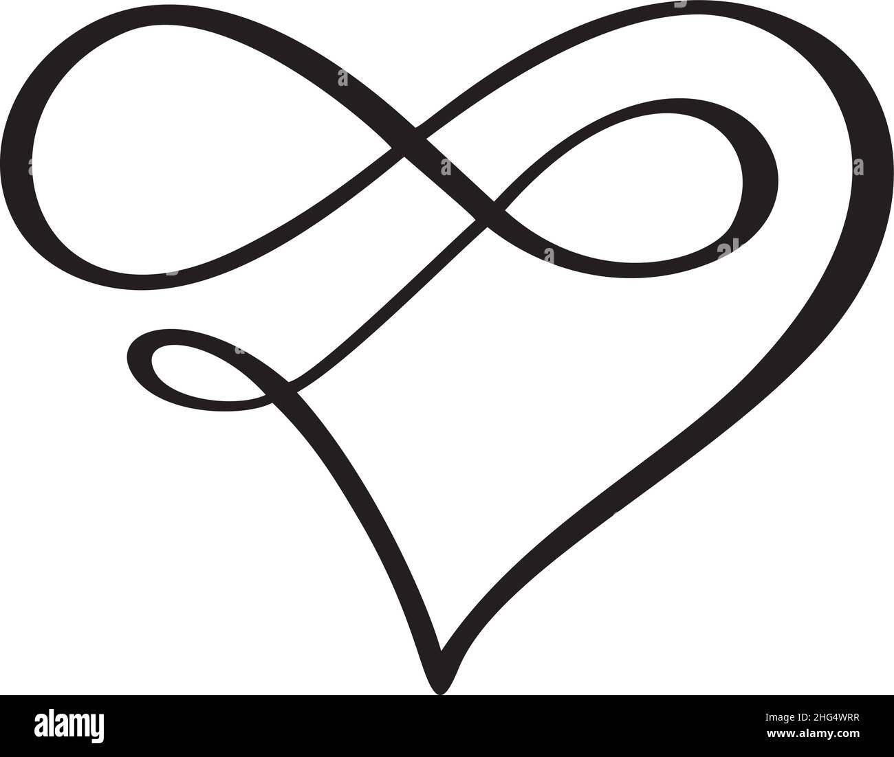 Heart love sign forever logo Vector. Infinity Romantic symbol linked ...