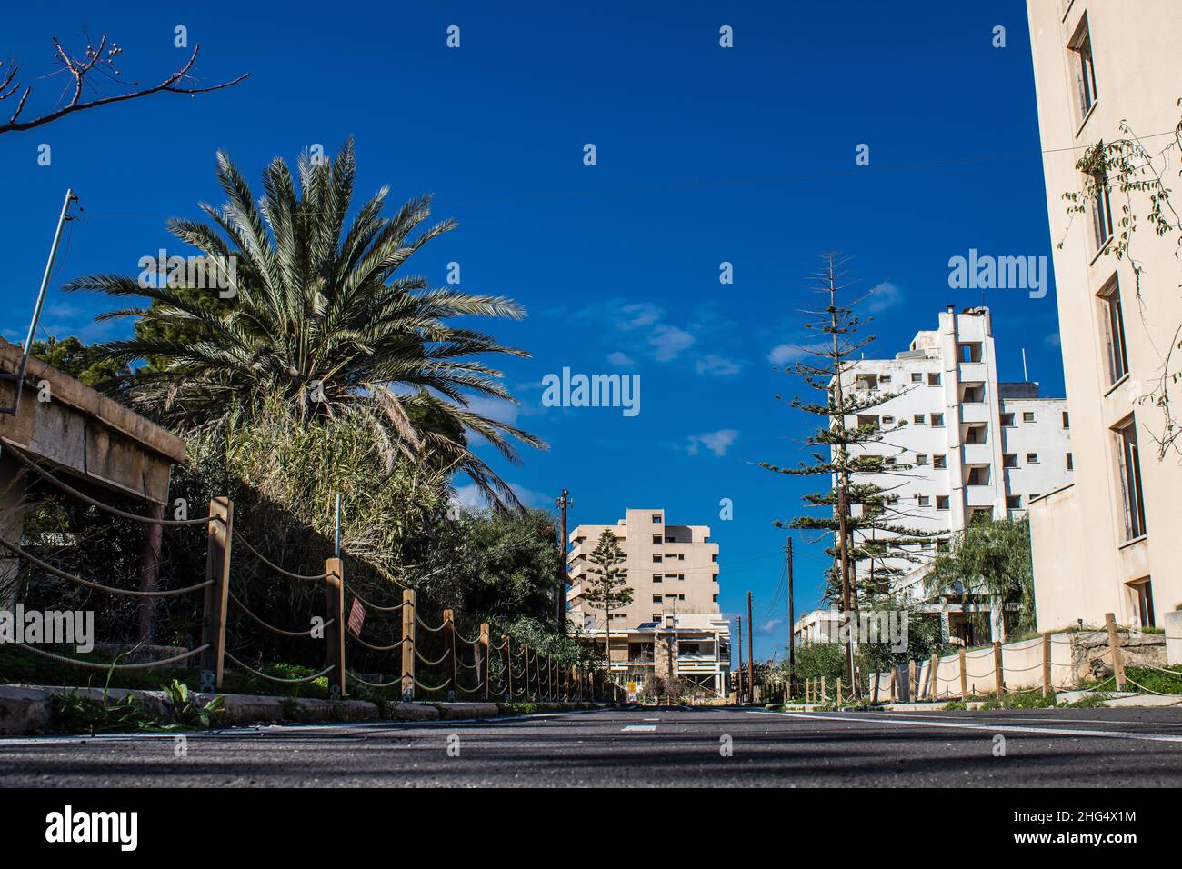 Varosha, Northern Cyprus - January 06, 2022 Cityscape of Varosha, a ...