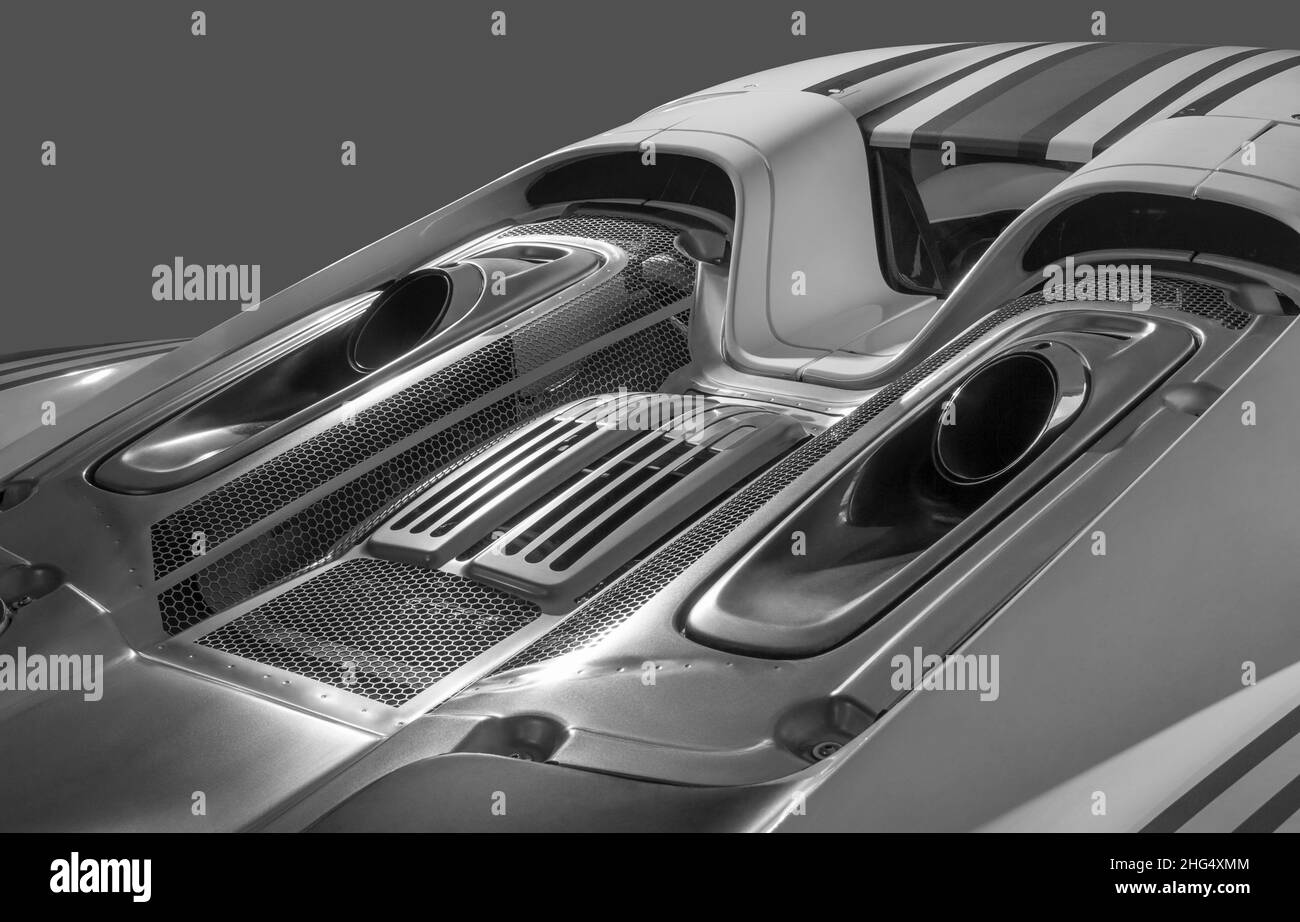 Detail shot of a sports car with mid-engine design Stock Photo - Alamy