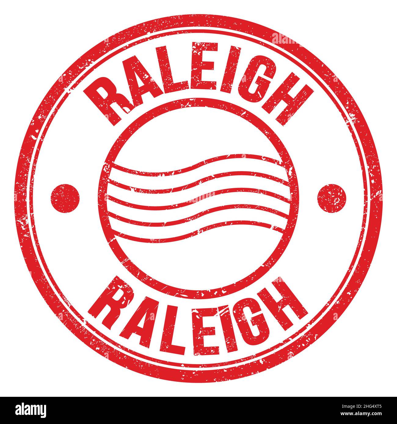 RALEIGH word written on red round postal stamp sign Stock Photo - Alamy