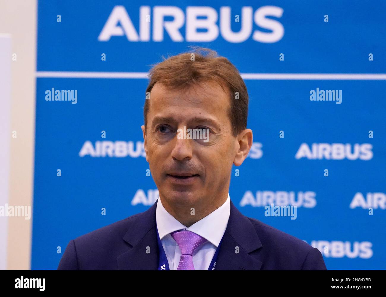 Hamburg, Germany. 18th Jan, 2022. Guillaume Faury, CEO of Airbus ...