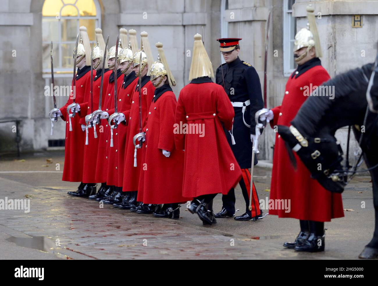 London, England, UK. Lifeguards of the Household Cavalry being ...