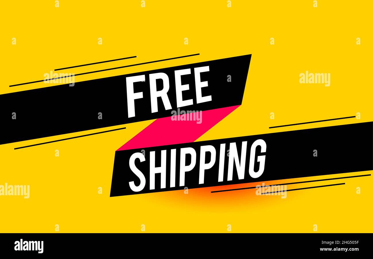 Free shipping label vector illustration Stock Vector Image & Art - Alamy