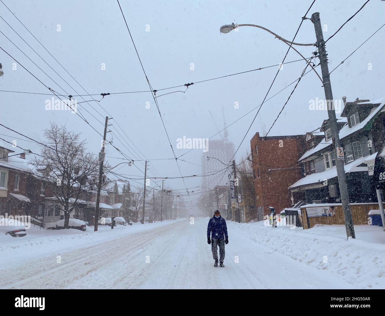 Historic winter storm in Toronto, Canada. The snowfall recorded at ...
