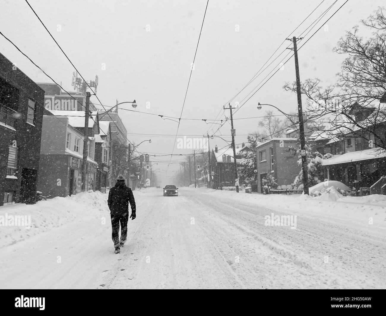 Historic winter storm in Toronto, Canada. The snowfall recorded at ...