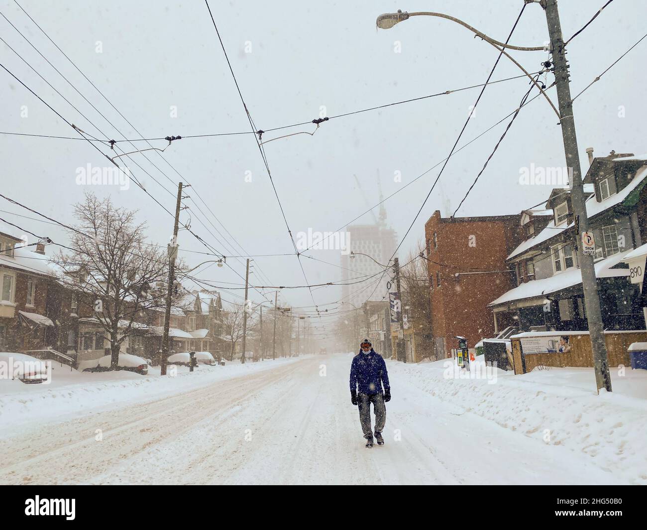 Historic winter storm in Toronto, Canada. The snowfall recorded at ...