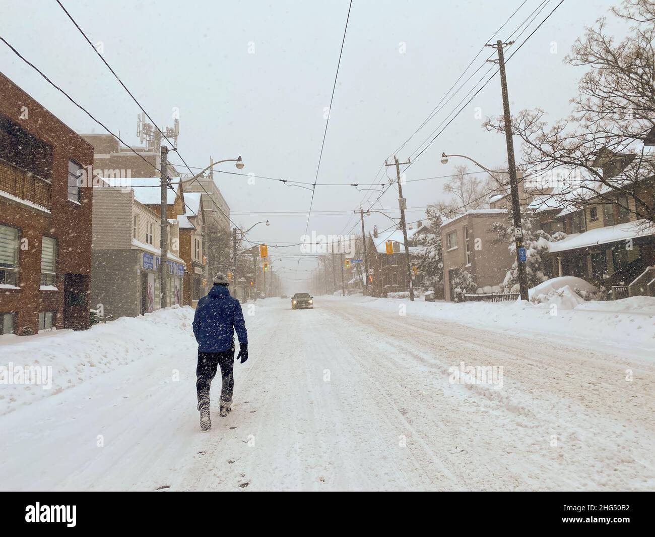 Historic winter storm in Toronto, Canada. The snowfall recorded at ...