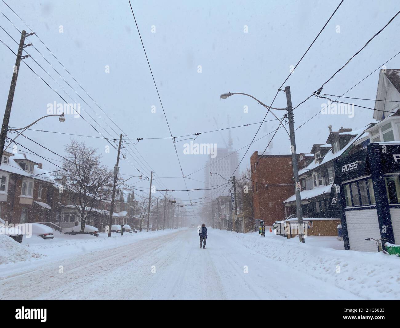 Historic winter storm in Toronto, Canada. The snowfall recorded at ...