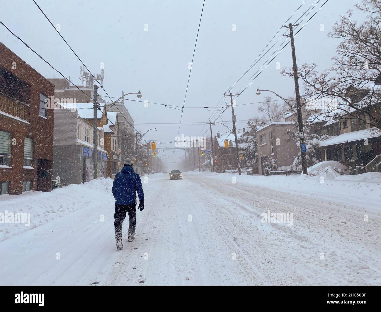 Historic winter storm in Toronto, Canada. The snowfall recorded at ...