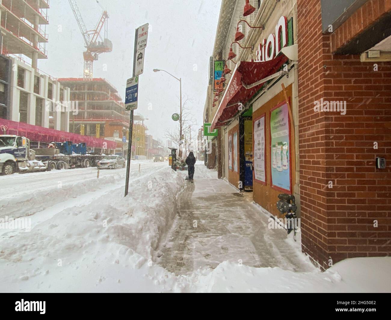 Historic winter storm in Toronto, Canada. The snowfall recorded at ...