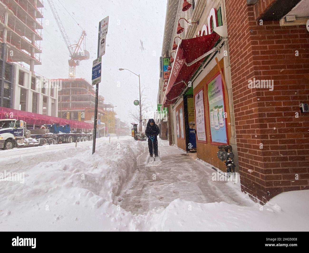 Historic winter storm in Toronto, Canada. The snowfall recorded at ...