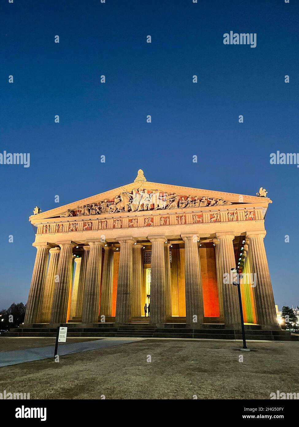 Parthenon in Centennial Park, in Nashville, Tennessee, is a full-scale replica of the original ...