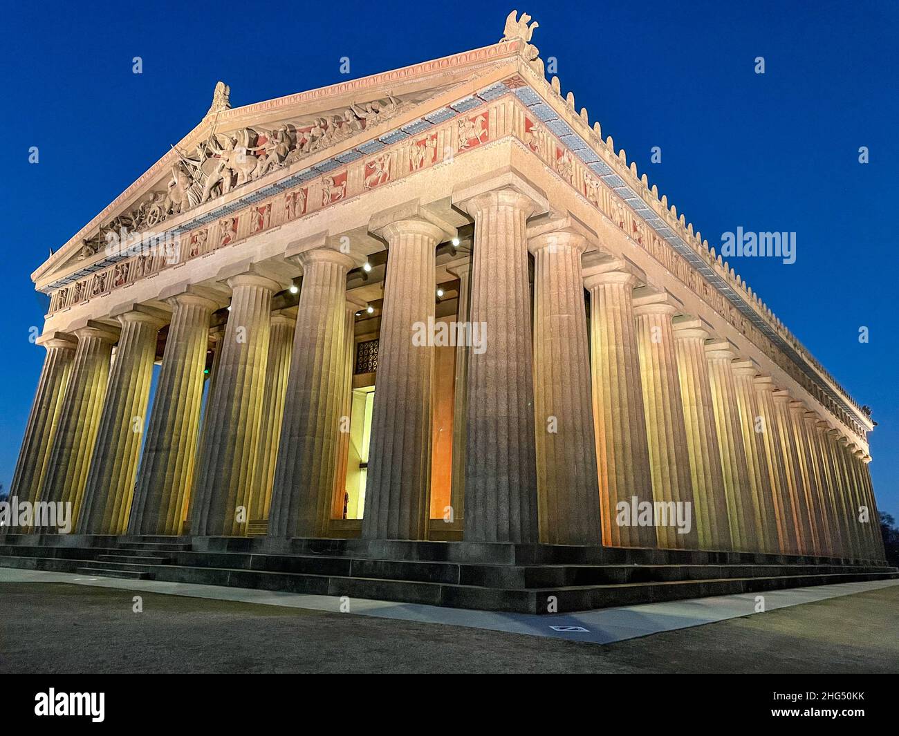 Parthenon in Centennial Park, in Nashville, Tennessee, is a full-scale ...