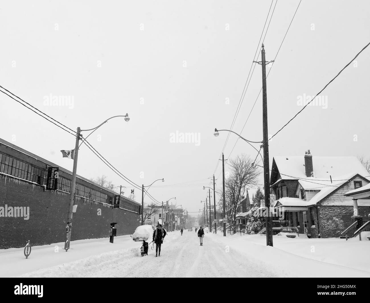 Historic winter storm in Toronto, Canada. The snowfall recorded at ...